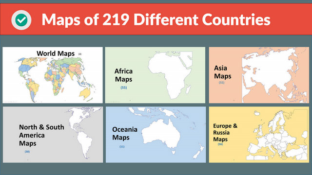 219 Editable Powerpoint Maps Pack Presentation Process Creative