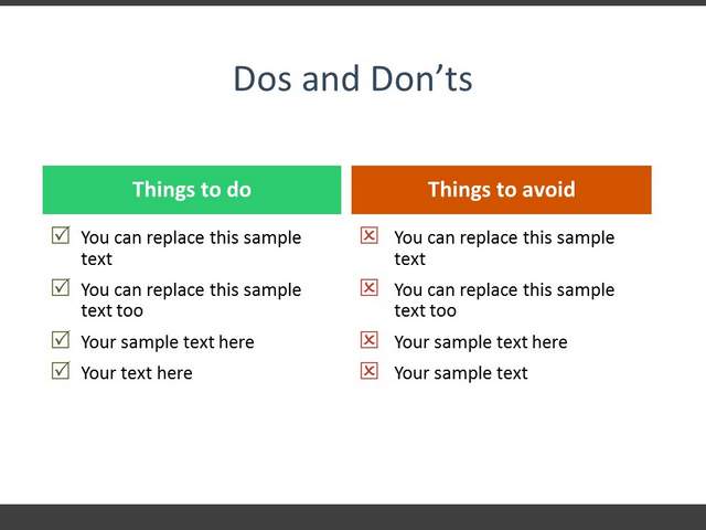 Dos Don Ts 93 Powerpoint Template Slideuplift Riset