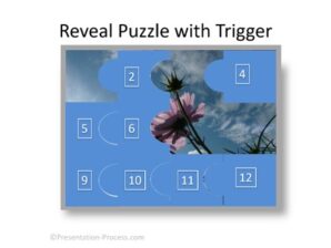Puzzle with Trigger animation in PowerPoint